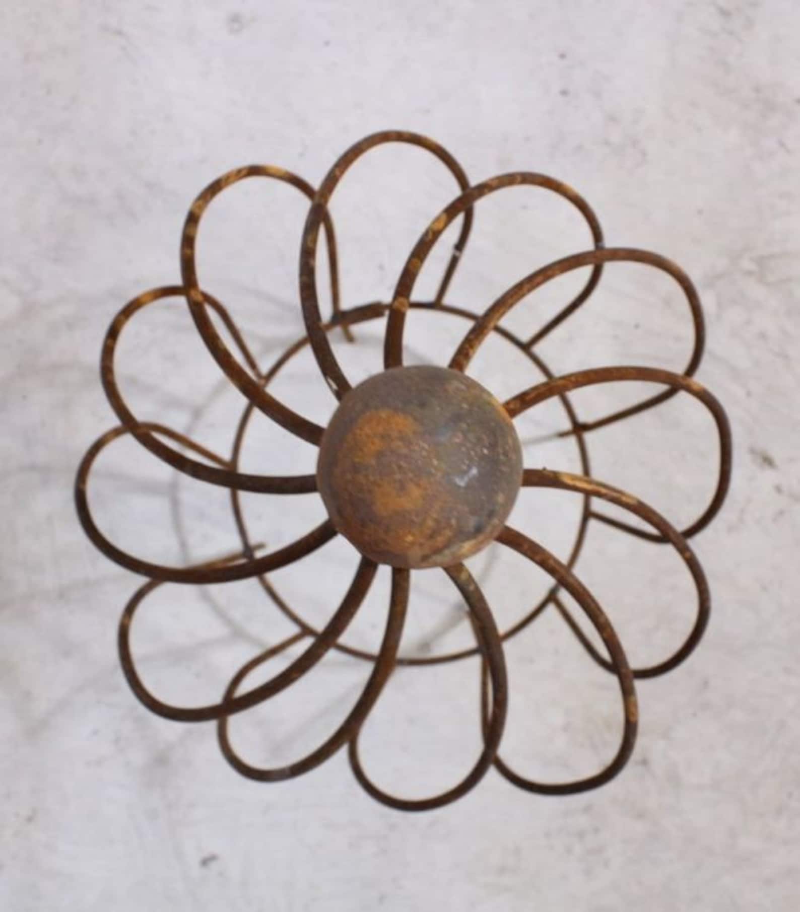 Wrought Iron 27" Beatrice Ball Topiary Trellis, Rustic Garden Plant ...