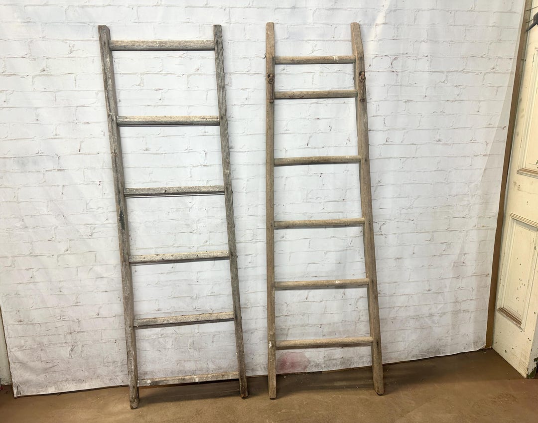 Rustic 6-rung Ladder – Antique Farmhouse Decor, Quilt Display - Etsy
