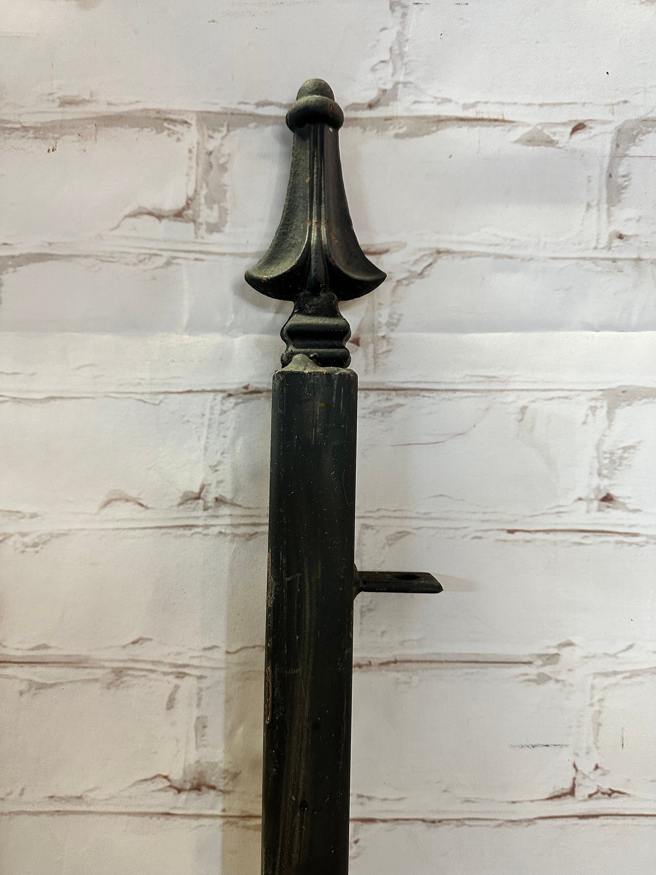 36FT Wrought Iron Quad Finial Fence - Steel Yard Perimeter, 10 Panels ...