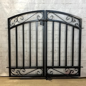 Handmade Wrought Iron Double Gate - Antique Style Delaney Entrance ...