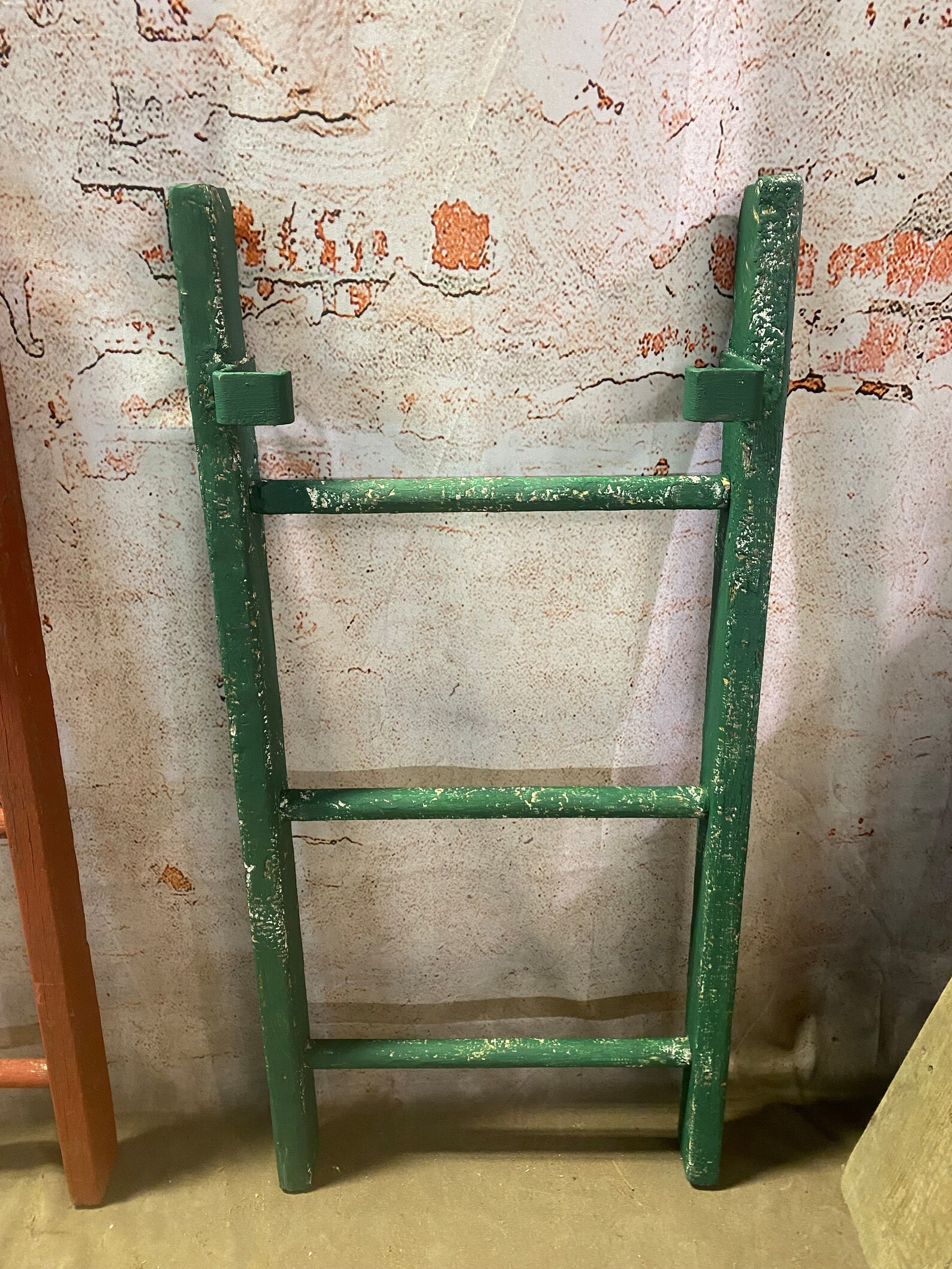 Rustic Tall Country Colored 3 Rung Antique Ladders Vintage - Etsy