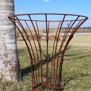 Wrought Iron 25" Cone Topiary Flower Trellis, Vegetable Garden Wire, - Etsy