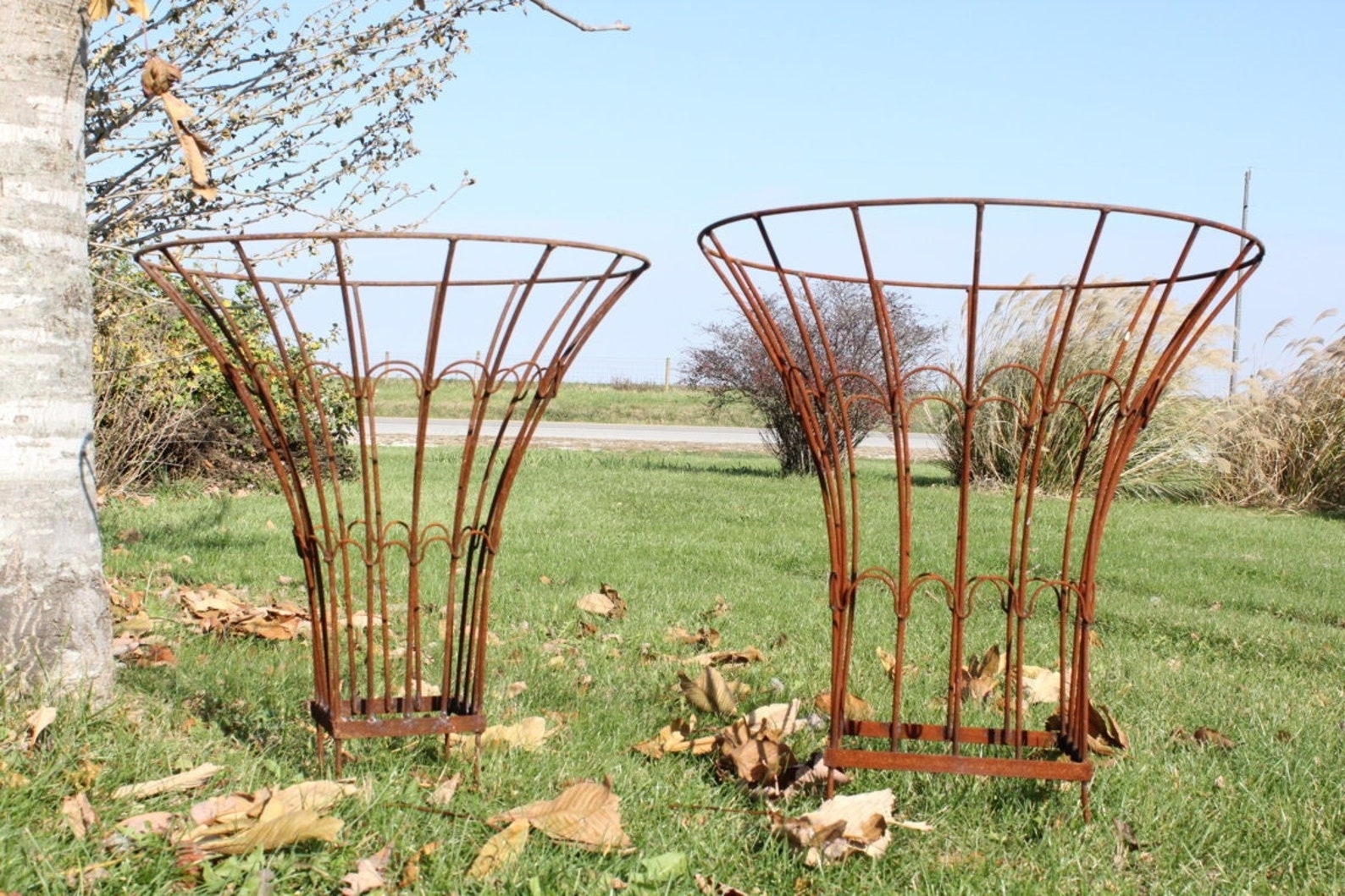 Wrought Iron 25" Cone Topiary Flower Trellis, Vegetable Garden Wire, - Etsy