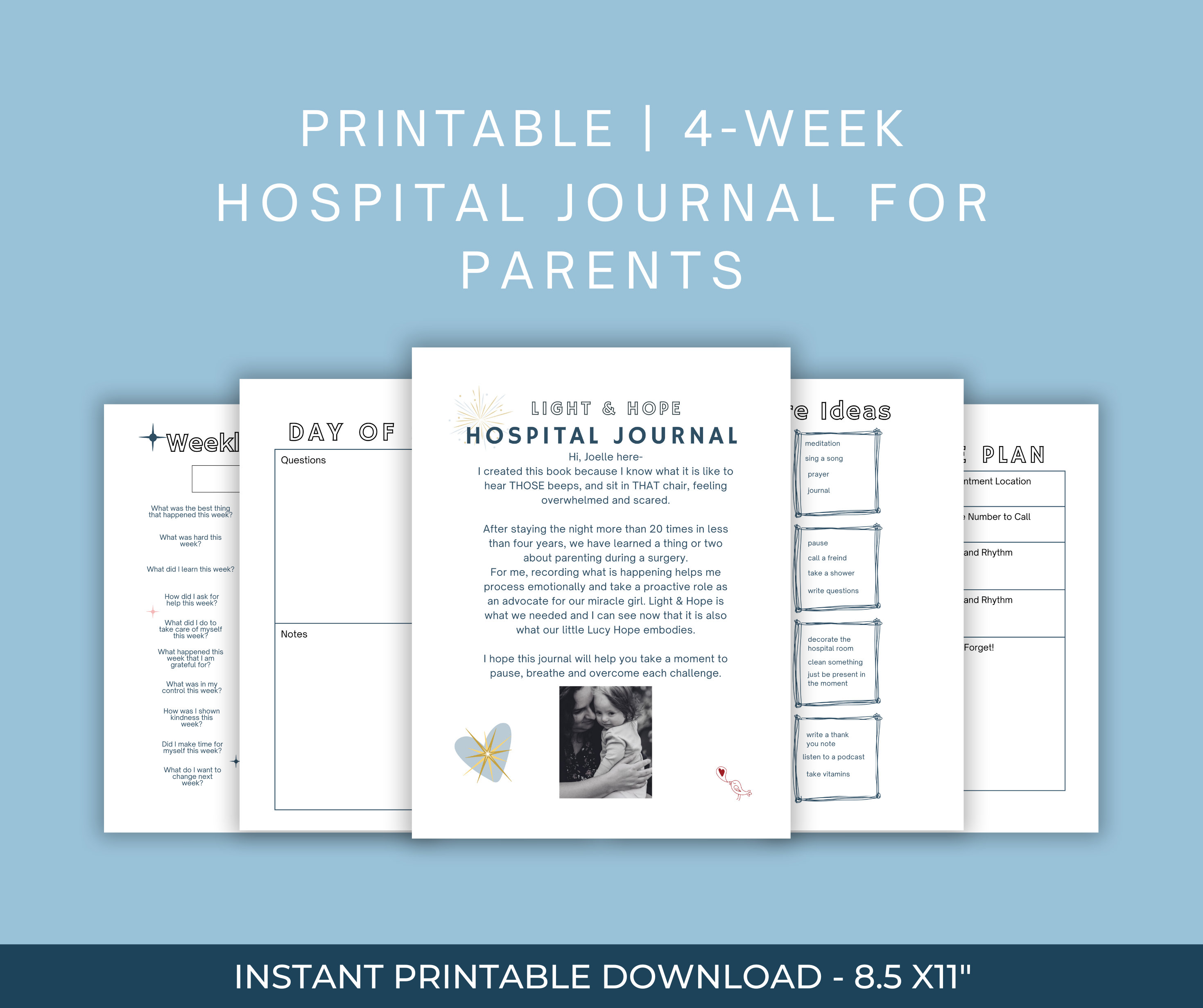 Hospital Journal | Daily Log | Hospital Tips | Self Care Ideas ...