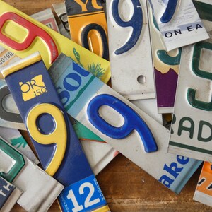 License Plate Numbers Precut Numbers Ready for Crafting Repurposed From ...