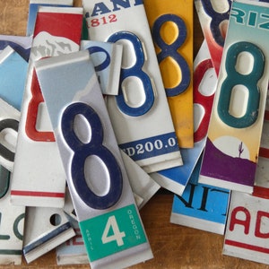 License Plate Number 8 Precut Number EIGHT Ready for Crafting ...