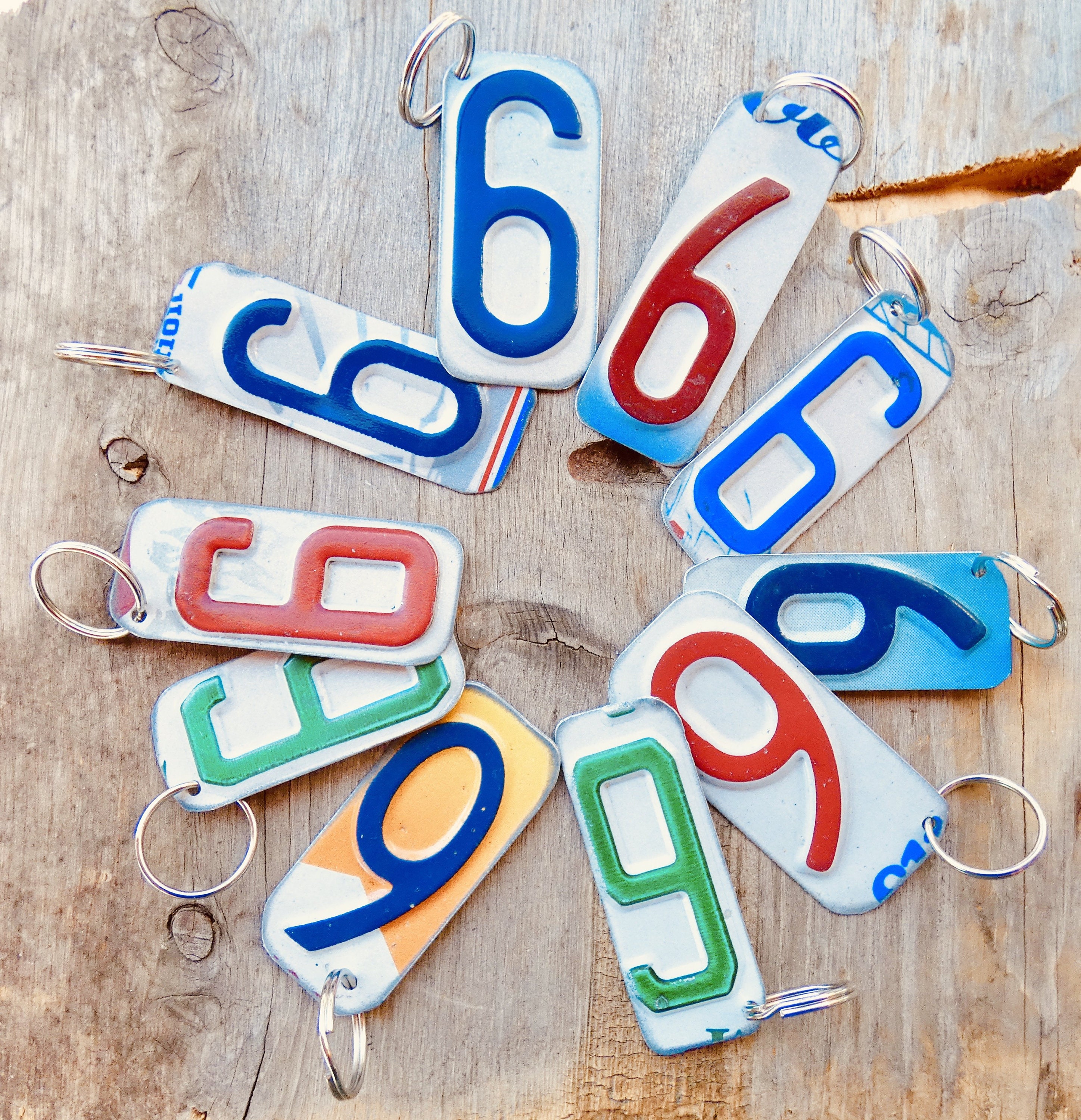 Number 2 Keychain From Repurposed License Plates | Etsy