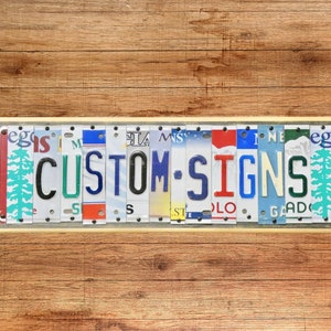 Custom License Plate Sign Choose Your Personalized Word, Name, Business ...