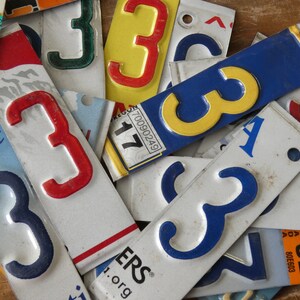 License Plate Numbers Precut Numbers Ready for Crafting Repurposed From ...