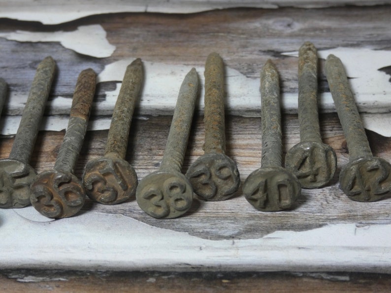 Railroad Date Nails 1912 to 1942 Years Available Rusty - Etsy
