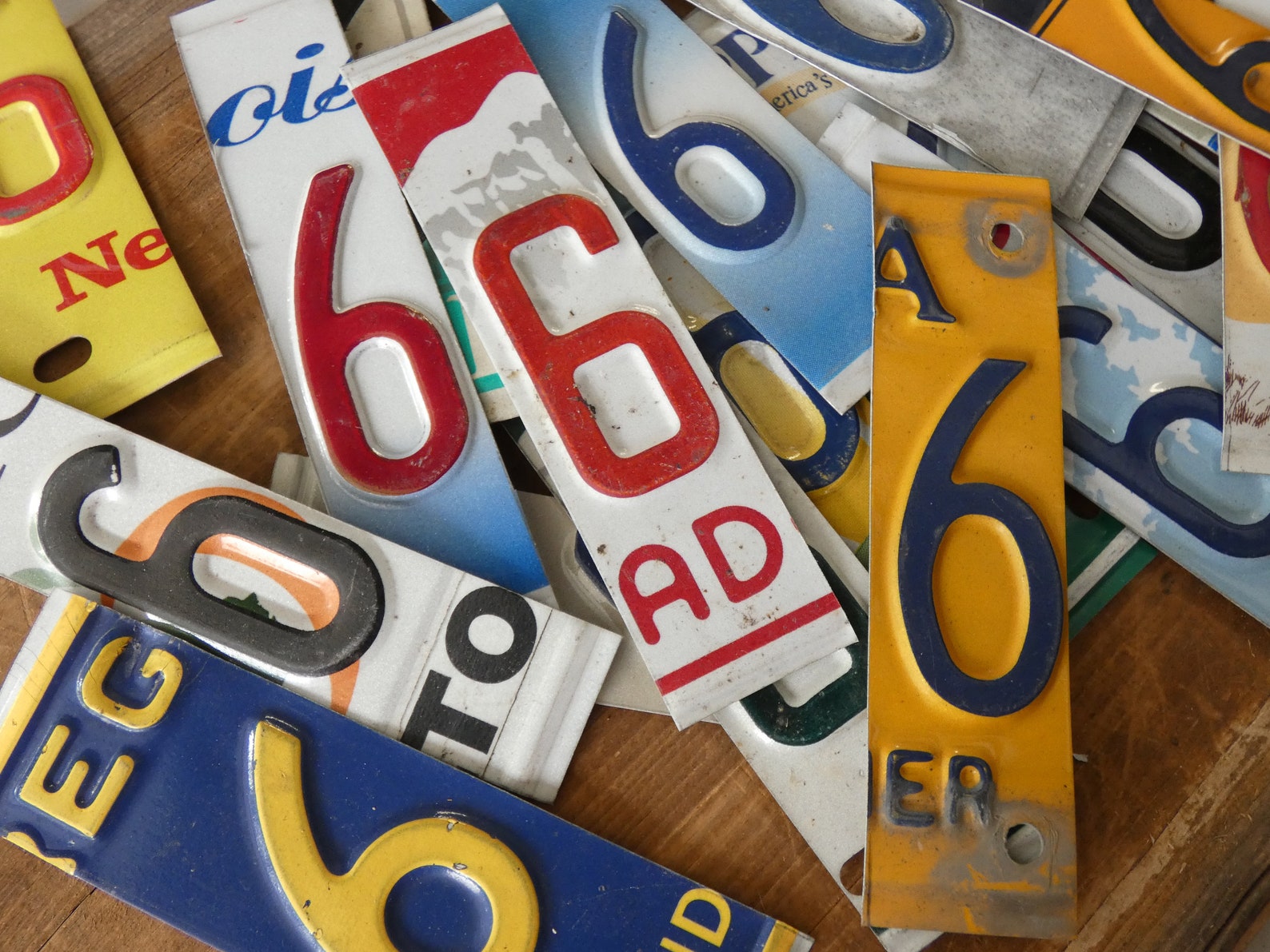 License Plate Number 6 Precut Number SIX Ready for - Etsy