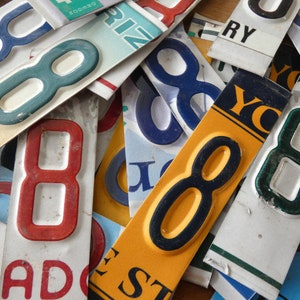 License Plate Numbers Precut Numbers Ready for Crafting Repurposed From ...