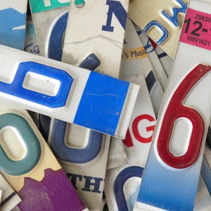 License Plate Number 6 Precut Number SIX Ready for Crafting Repurposed ...