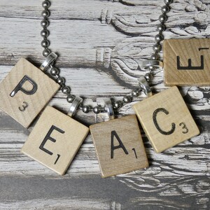 Scrabble Necklace, Letter Necklace From Repurposed Scrabble Tile - Etsy