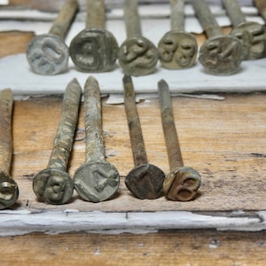 Railroad Date Nails 1912 to 1942 Years Available Rusty Architectural ...