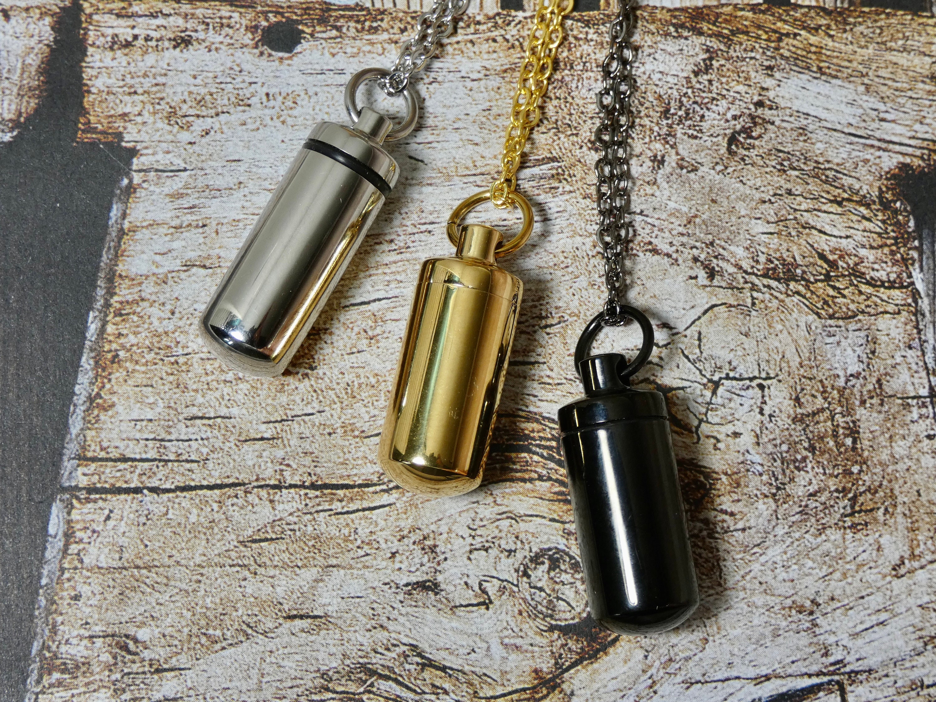 Urn Necklace Capsule Necklace Cremation Pendant for Human or | Etsy