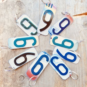 Number 5 Keychain From Repurposed License Plates - Etsy