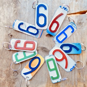 Number 3 Keychain From Repurposed License Plates - Etsy