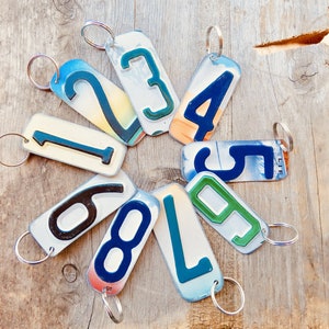 Number 3 Keychain From Repurposed License Plates - Etsy