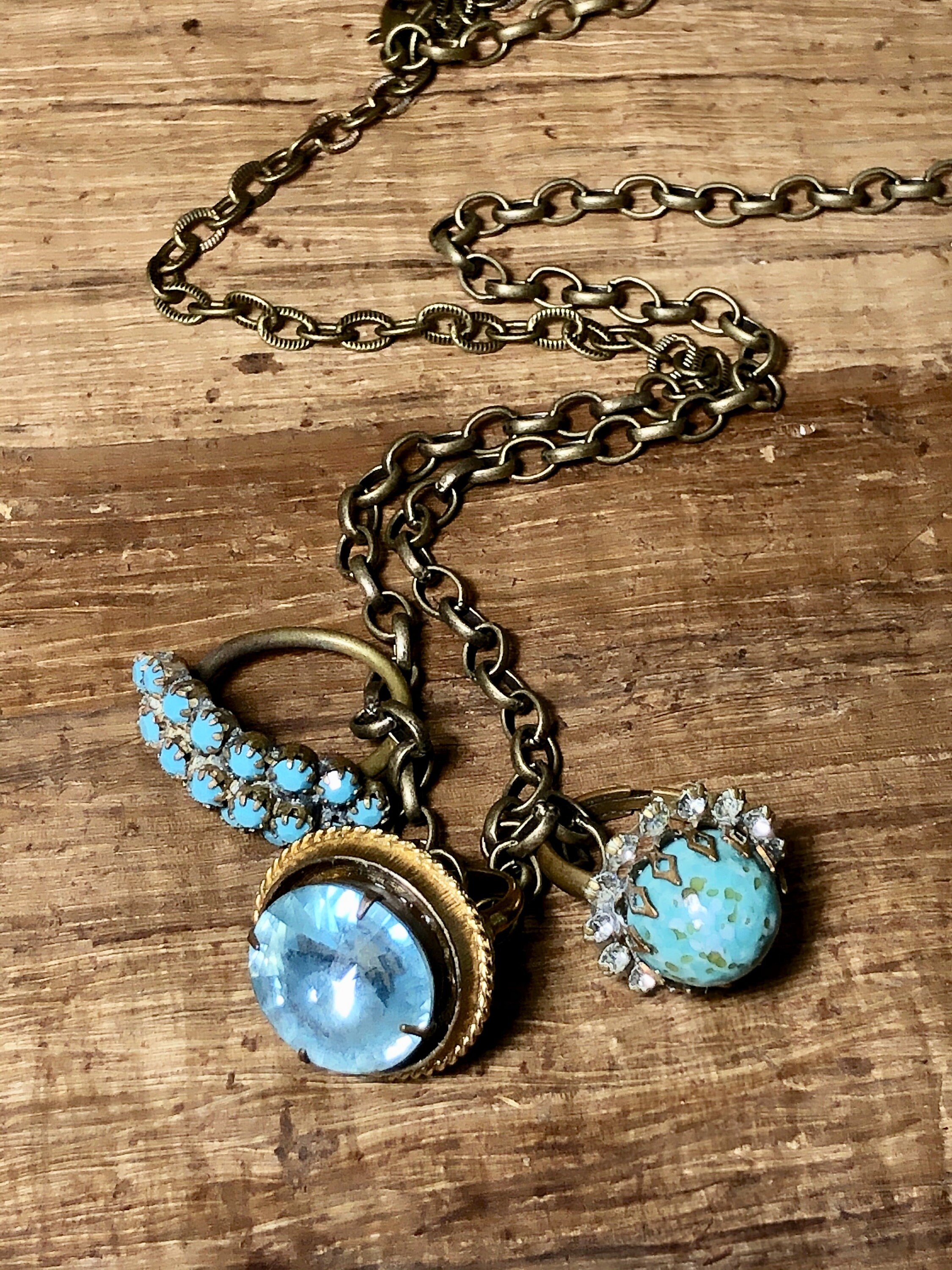 One of a Kind Vintage Charm Necklace with repurposed vintage | Etsy