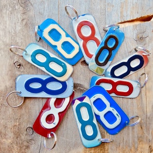Number 4 Keychain From Repurposed License Plates - Etsy