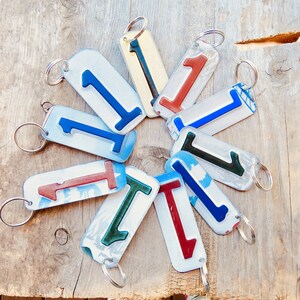 Number 4 Keychain From Repurposed License Plates - Etsy