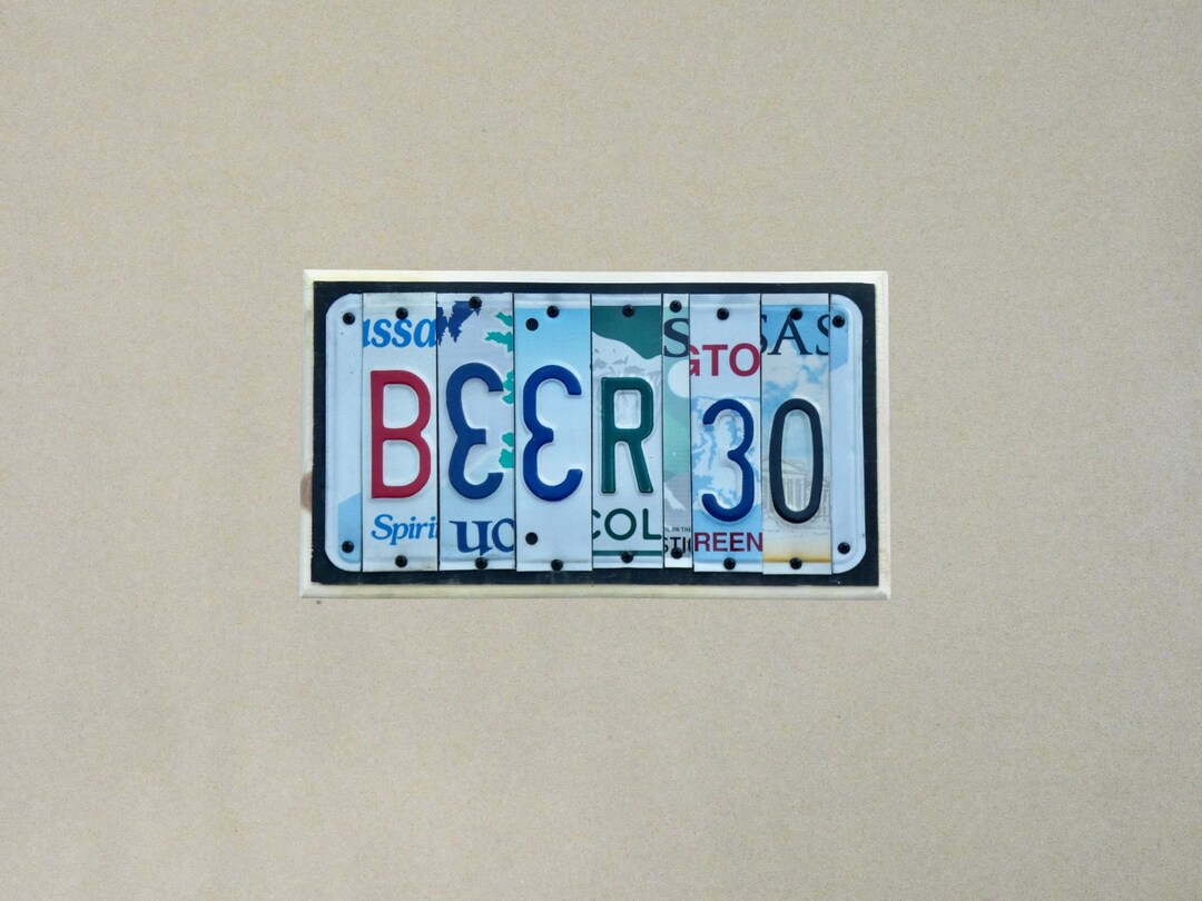 Beer 30 Custom Sign Made With Repurposed License Plates - Etsy