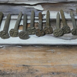 Railroad Date Nails 1912 to 1942 Years Available Rusty Architectural ...