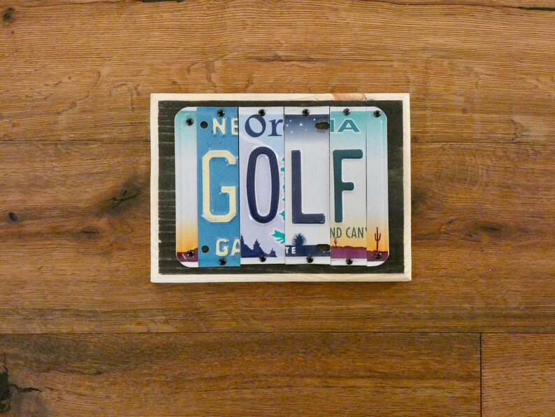 GOLF Custom License Plate Sign Or choose a customized sign | Etsy