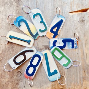 Number 5 Keychain From Repurposed License Plates - Etsy