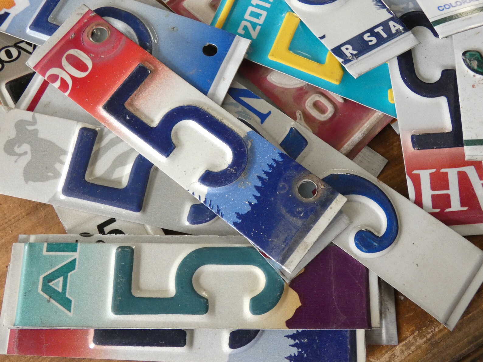 License Plate Number 5 Precut Number FIVE Ready for | Etsy