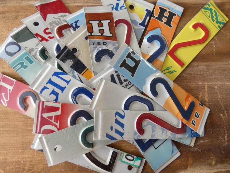 License Plate Number 2 Precut Number TWO Ready for - Etsy