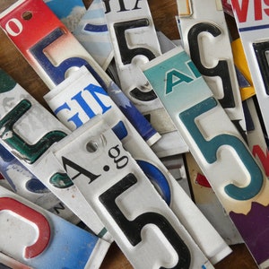 License Plate Number 5 Precut Number FIVE Ready for - Etsy