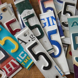 License Plate Number 5 Precut Number FIVE Ready for - Etsy