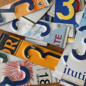 License Plate Number 3 Precut Number THREE Ready for - Etsy