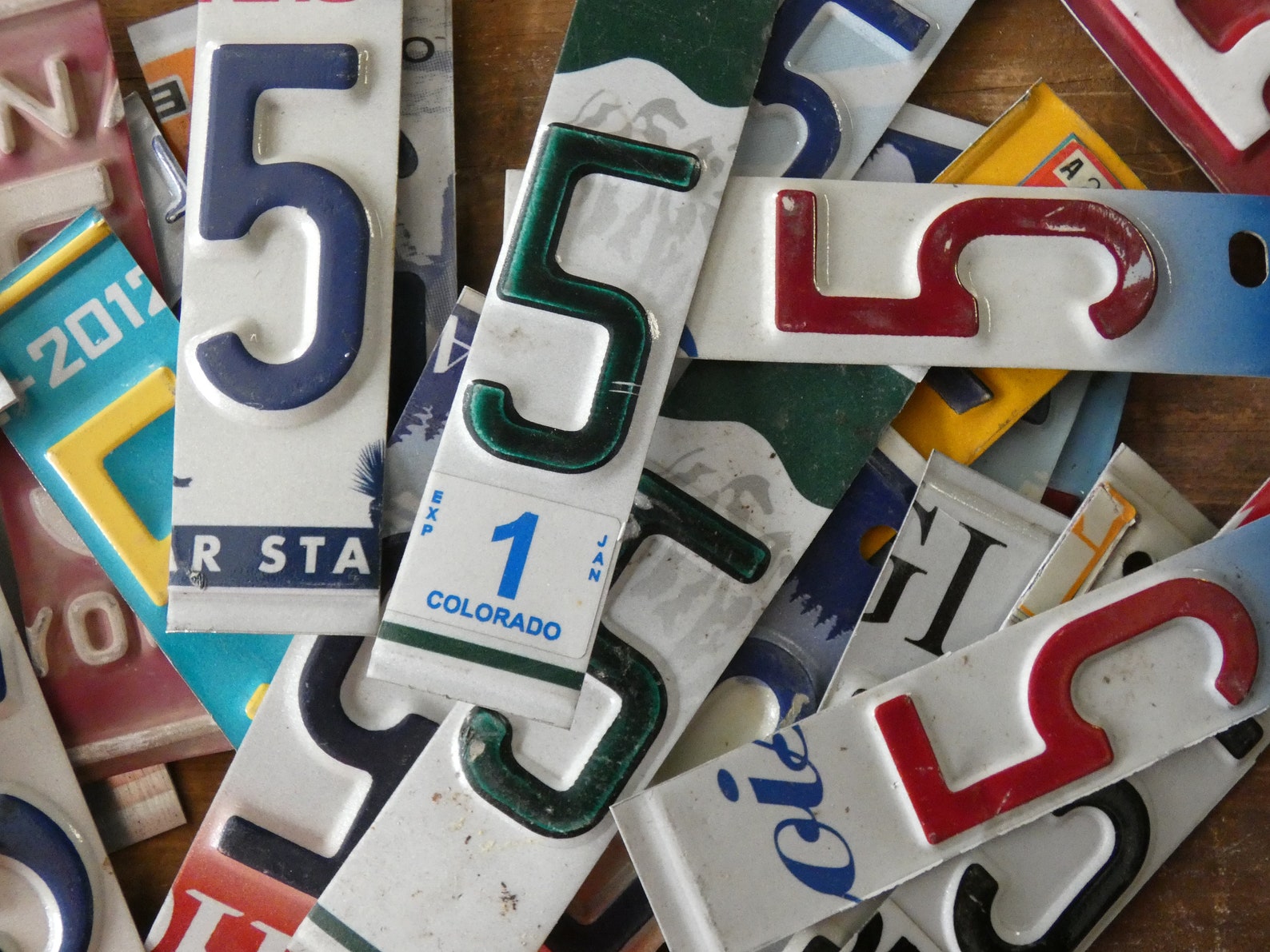 License Plate Number 5 Precut Number FIVE Ready for | Etsy