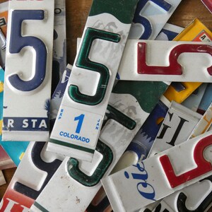 License Plate Number 5 Precut Number FIVE Ready for - Etsy
