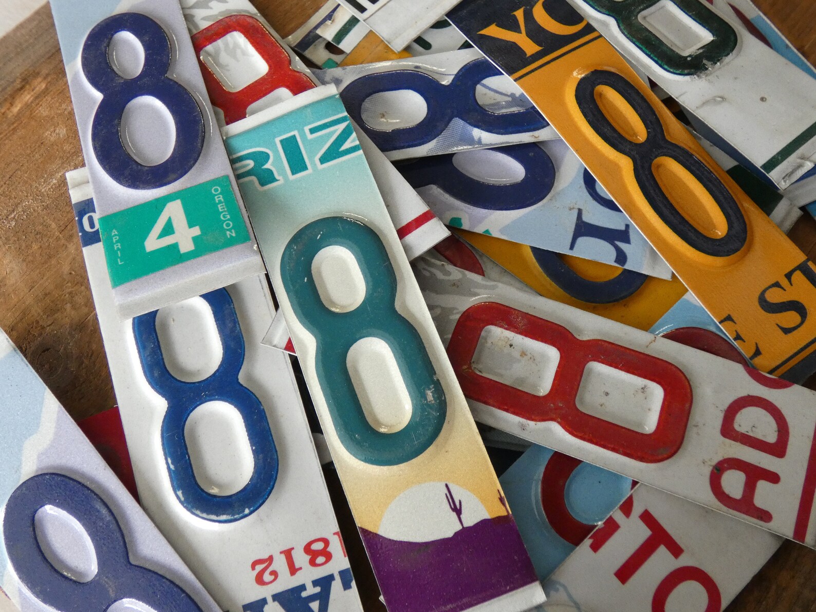 License Plate Number 8 Precut Number EIGHT Ready for | Etsy