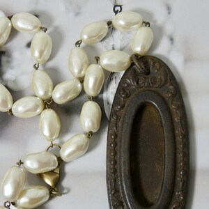 One of a Kind Vintage Pearls and Rustic Tassel Necklace - Etsy