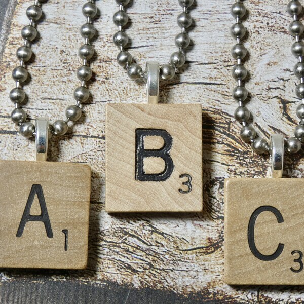 Scrabble Necklace - Etsy