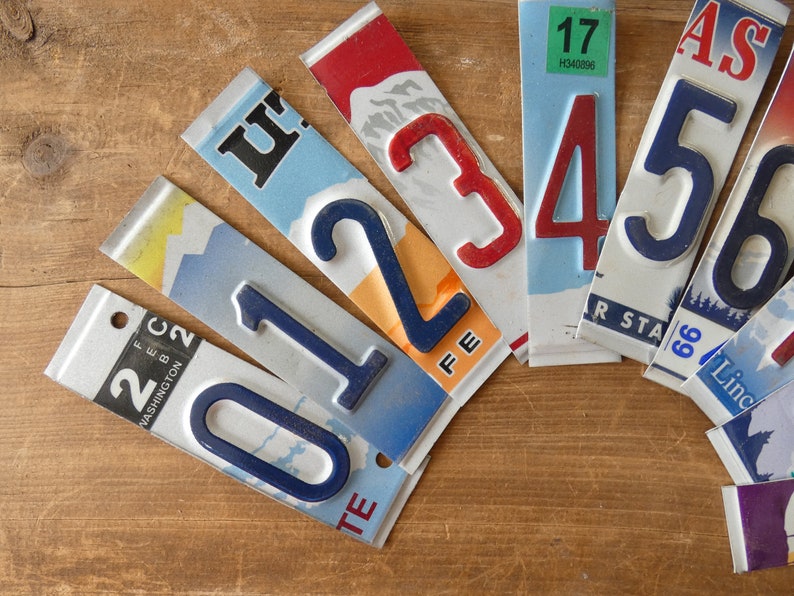 License Plate Number 8 Precut Number EIGHT Ready for | Etsy