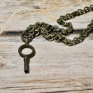 Tiny Vintage Key Necklace, Handcuff Key, Barrel Key, Clock Key - Etsy