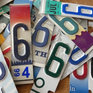 License Plate Numbers Precut Numbers Ready for Crafting Repurposed From ...