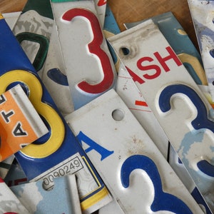 License Plate Number 3 Precut Number THREE Ready for - Etsy