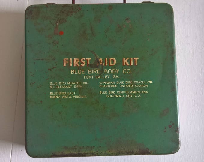 Vintage Blue Bird Body Co. First Aid Kit --- Antique Style Bathroom ...