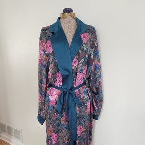 Vintage Victoria's Secret Sheer Pink Flowers Robe Retro Satin ...