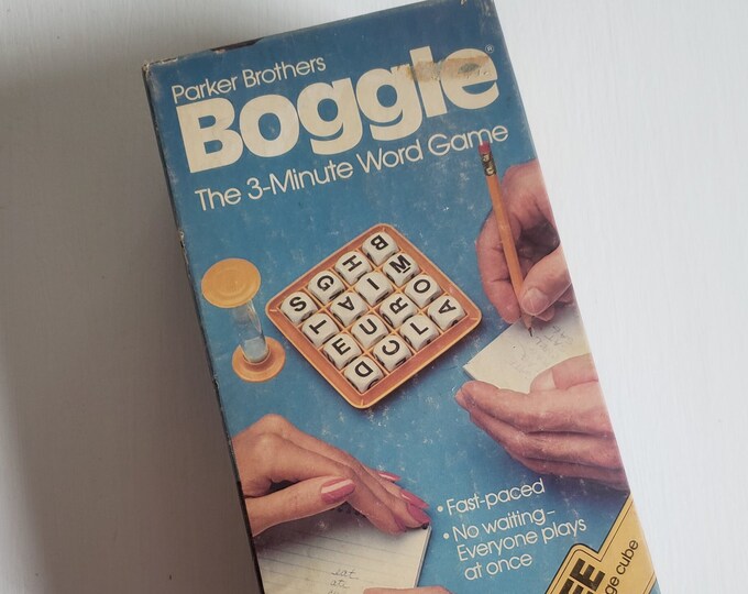 Vintage Boggle Hidden Word Game Retro Classic Parker Brothers Spelling ...