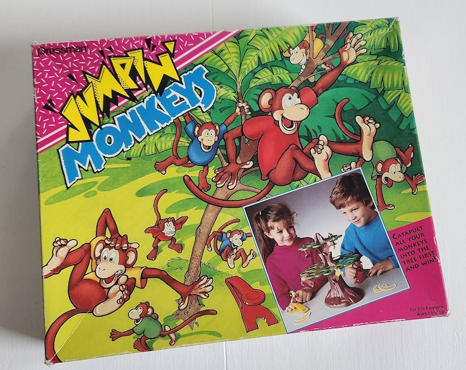 Vintage Jumpin' Monkeys Action Game Retro 1990s Pressman Board Games Favorite Childhood Toys ...