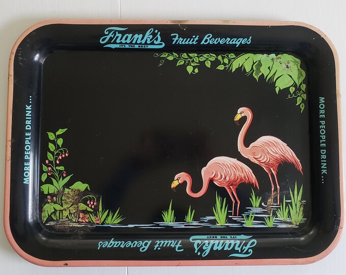 Vintage Frank's Fruit Beverages Advertisement Serving Tray -- Retro ...