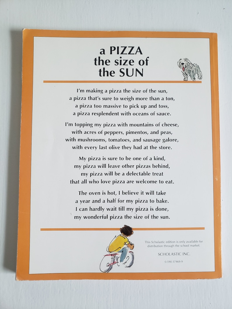A Pizza the Size of the Sun by Jack Prelutsky Illustrated by | Etsy